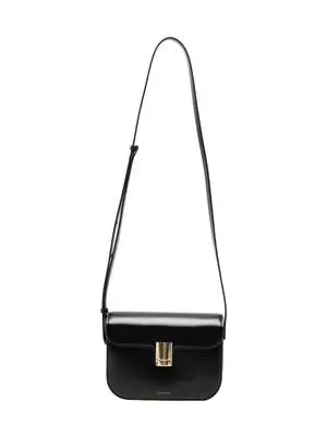 Calvin Klein Tilla Leather Shoulder Bag - Black