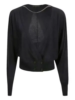 Fabiana Filippi Button V-neck Cardigan - Blue
