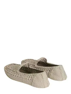 Dolce & Gabbana Woven Fabric Slippers - Neutrals