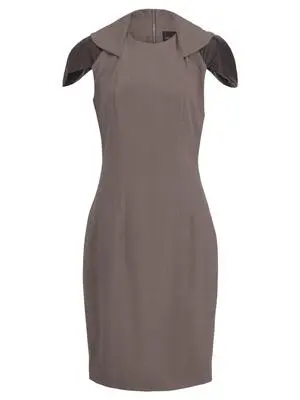LAYO G Layo G Stretch Zip Collar Midi Dress