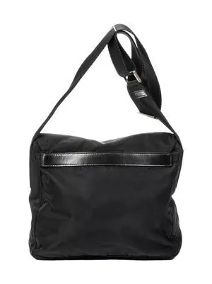 Prada Buckled Shoulder Bag - Black