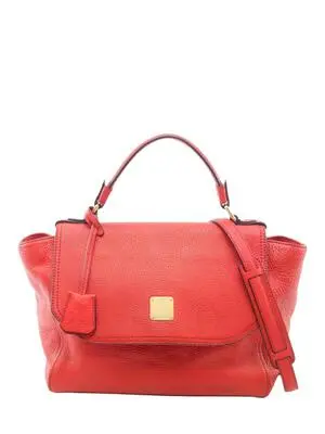 Mcm Leather Handbag - Red