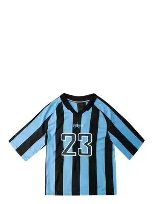JORDAN Brooklyn Terrace Striped V-neck T-shirt - Blue