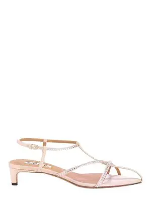 JIL SANDER Embellished Pointed-toe Sandals - Neutrals