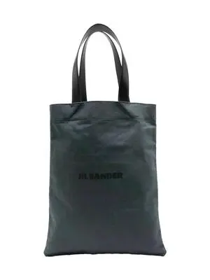 JIL SANDER Logo-print Canvas Tote Bag - Green