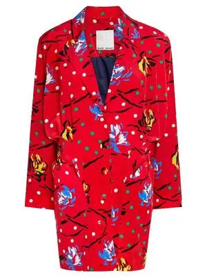 BLAZÉ MILANO Floral Print Mini Dress - Red