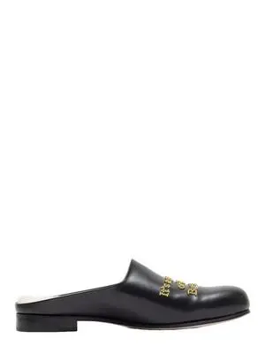 Undercover Embellished Leather Mules - Black
