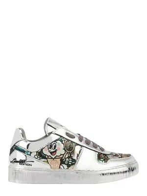 Philipp Plein 3d Ice Cream Mirror-effect Sneakers - Silver