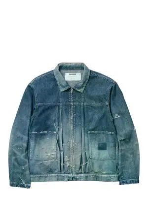NEIGHBORHOOD Distressed Denim Jacket - Blue