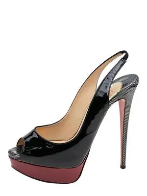 CHRISTIAN LOUBOUTIN Lady Peep Platform Slingback Pumps - Black