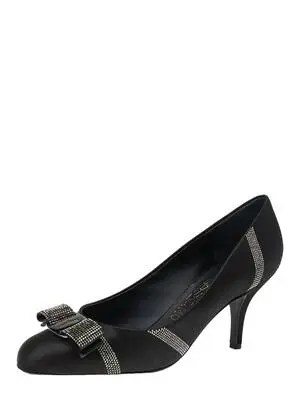 FERRAGAMO Embellished Pumps - Black