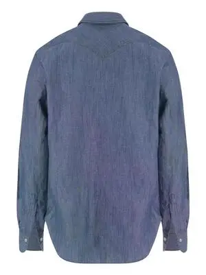 FINAMORE 1925 Chest Patch-pockets Shirt - Blue