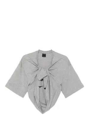 MERYLL ROGGE MERYLL ROGGE Cropped T-Shirt With Knot Detail