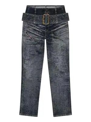 DIESEL® D-gorina Belted Jeans - Black