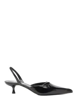 DIESEL® D-ten&half Oval D Slingback Pumps - Black