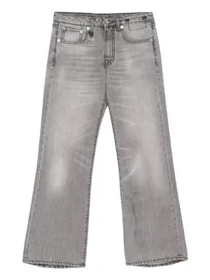 R13 Faded Whiskered Jeans - Grey