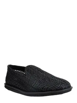 Giorgio Armani Cornely Embroidery Loafers - Black