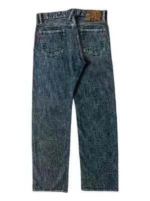 NBDN DENIM Saiko Stonewashed Straight-leg Jeans - Blue