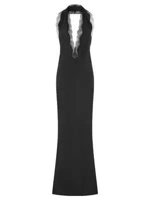 16Arlington Malena Lace-trim Gown - Black