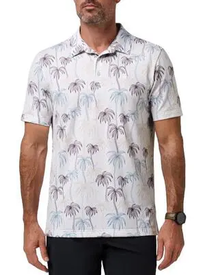 Travis Mathew Featherweight Palms Piqué Polo - White