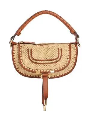 CHLOÉ Chloé Mini Marcie Raffia Effect Shoulder Bag