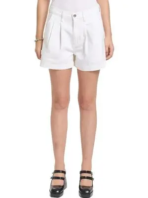 DAZE Coronado Pleated Denim Shorts - Lamb
