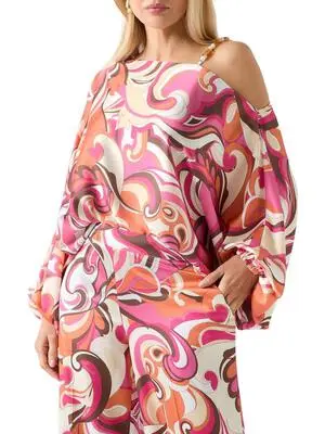 MARCIANO Carmen One-shoulder Top - Brown