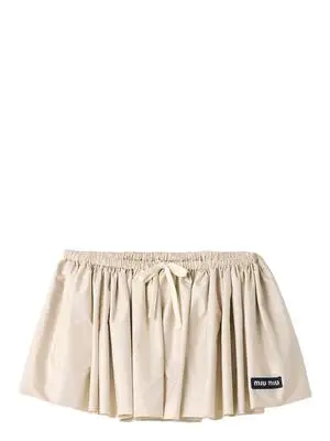 Miu Miu Technical Pongé Mini Skirt - Opal