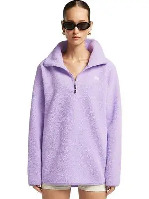 4TH ARQ Lennox Half-zip Fleece Sweatshirt - Violet