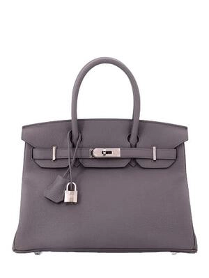 Hermès Birkin Handbag Togo With Palladium Hardware 30 - Grey