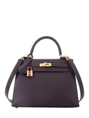 Hermès Kelly Handbag Brown Madame With Gold Hardware 25 - Bai Brun