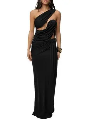 JLUXLABEL Empress Of Hearts Maxi Gown - Black