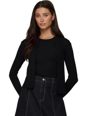BY TESS COLLECTION Ribbed Tank Twinset - Black