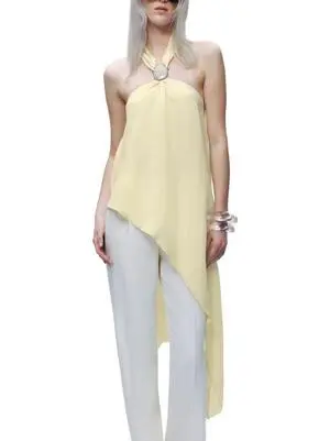 NOCTURNE Nocturne Sleeveless Halter Blouse