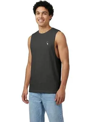 DALIX Astronaut Embroidered Lightweight Jersey Tank - Charcoal