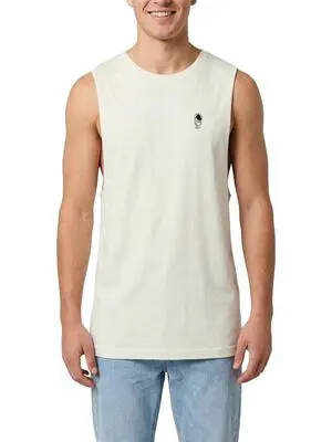 DALIX Dalix Astronaut Embroidered Lightweight Jersey Tank Ecru