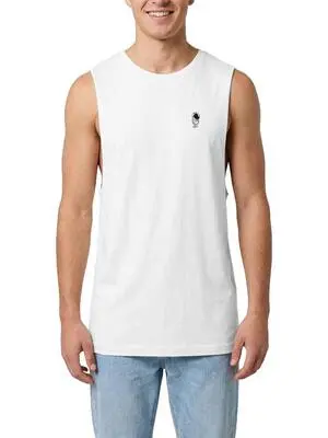 DALIX Dalix Astronaut Embroidered Lightweight Jersey Tank White
