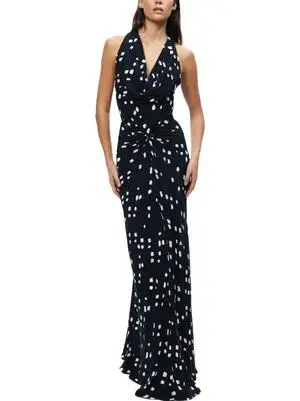 NOCTURNE Halter Neck Printed Maxi Dress - Multi-colored