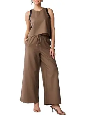 REISTOR Reistor Cotton Colorblock Wide-Leg Set