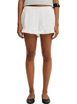 COTTON ON Eliza Short With Lace Detailing - White