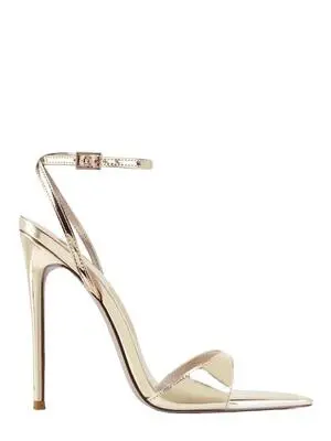 FEMME Gg Heel Stiletto Sandal - Mirrored Gold