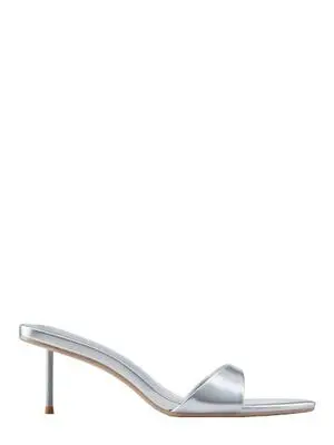 FEMME Marseille Patent Pointed Toe Mule - Platinum