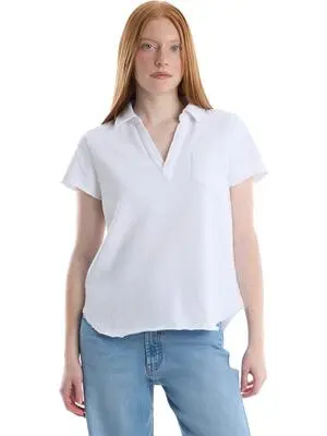 Wilt Short Sleeve Polo With Chest Pocket - White