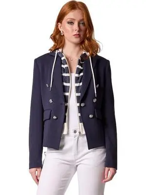BLUE REVIVAL Kasey Hooded Blazer - Navy