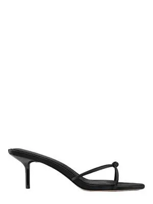 FEMME Maeve Satin Mule - Black
