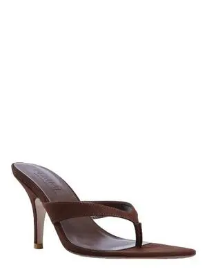 Femme La Tokyo Pointed Toe Stiletto Sandal - Brown
