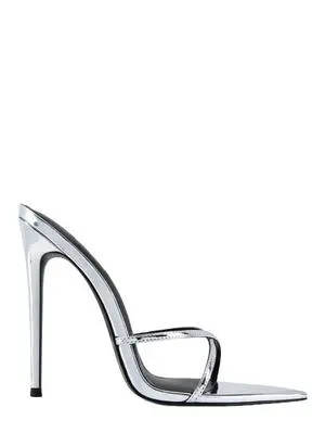 FEMME FEMME Donatella Mule - Stiletto Heel Platinum