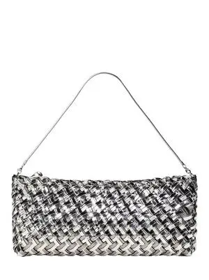 NAGHEDI Gala Metallic Clutch - Pewter