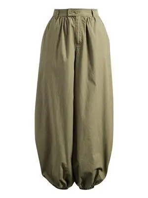 Topshop Ripstop Cotton Balloon Pants - Khaki