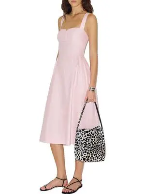 REFORMATION Roma Linen Midi Sundress - Cherry Blossom